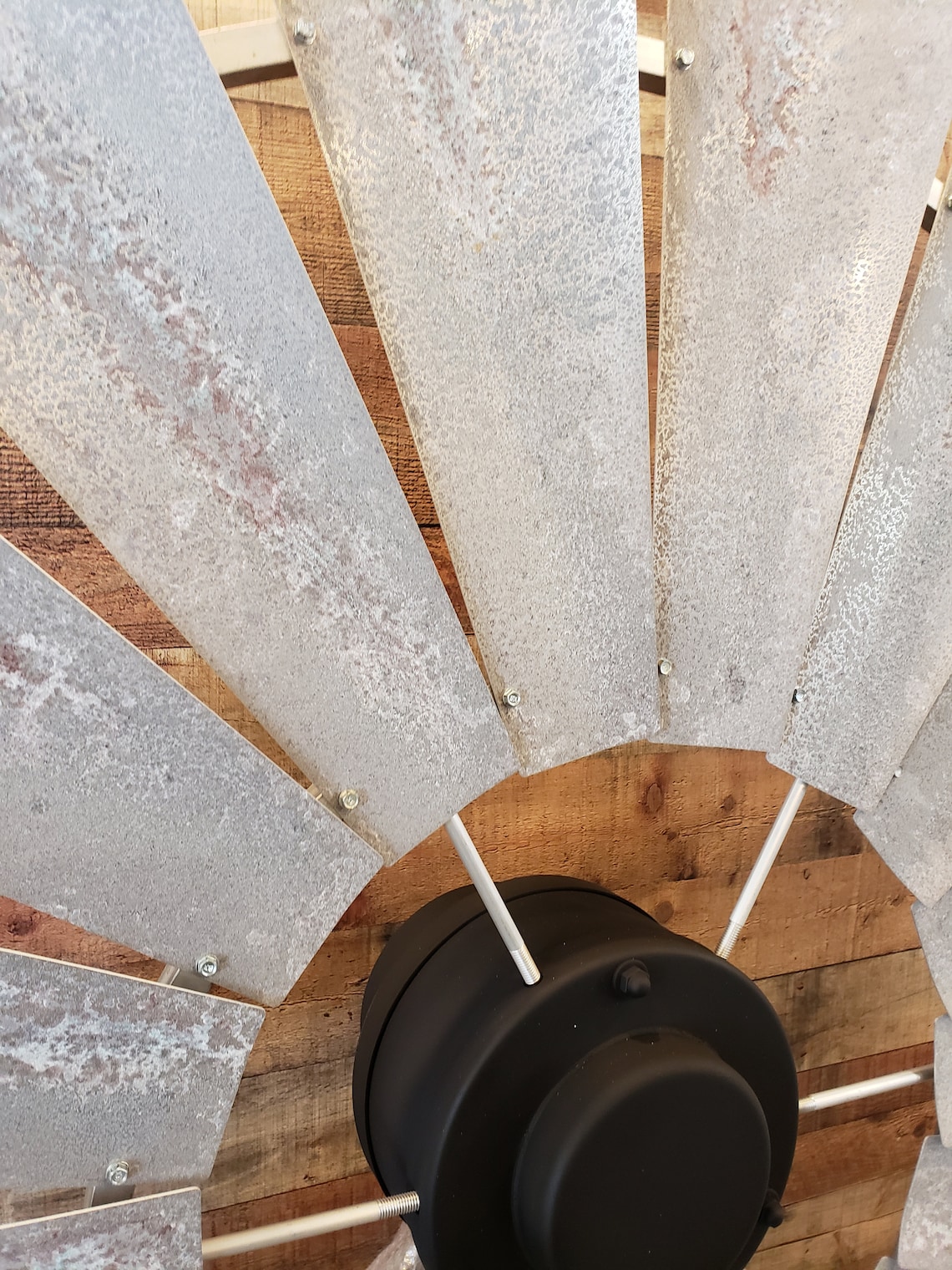 Tarnished Tin Windmill Ceiling Fan the Patriot Fan - Etsy