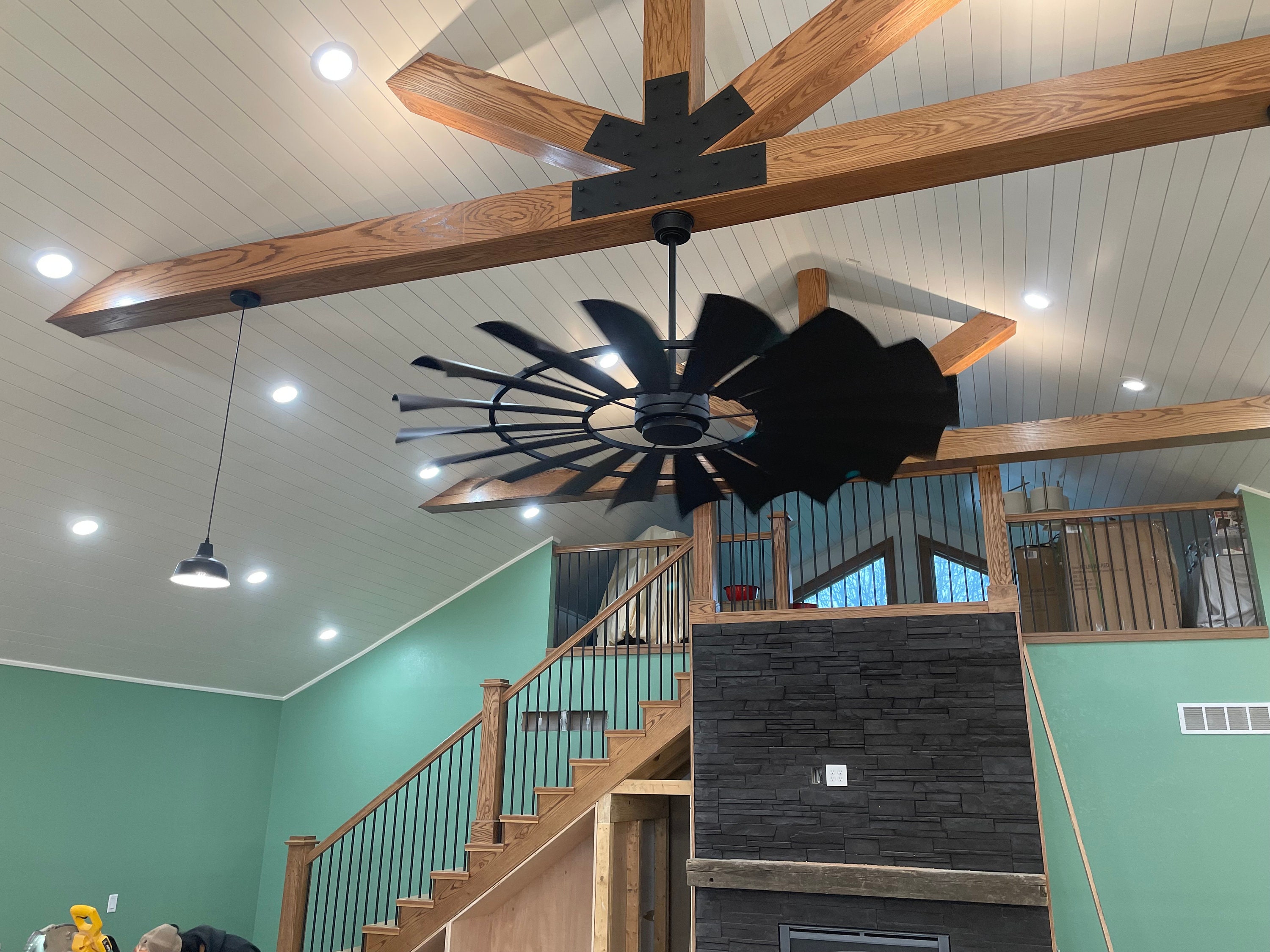 Matte Black Windmill Ceiling Fan | the Patriot Fan - Etsy