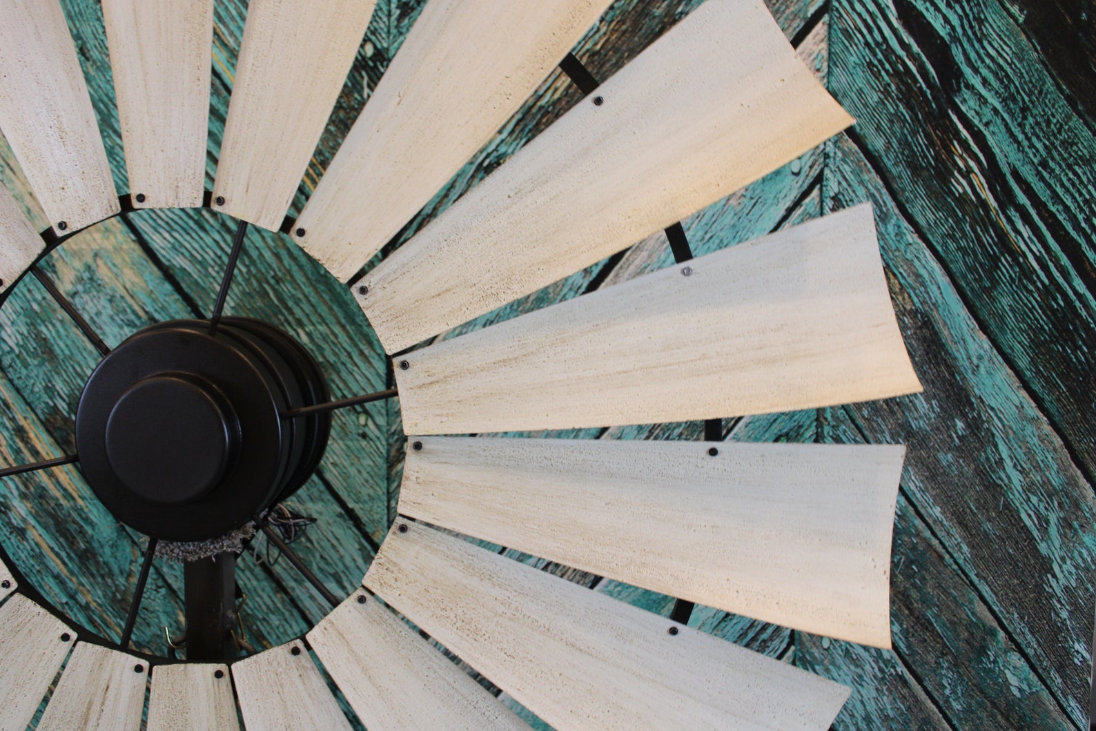 Weathered Antique White Finish Windmill Ceiling Fan the American Fan - Etsy