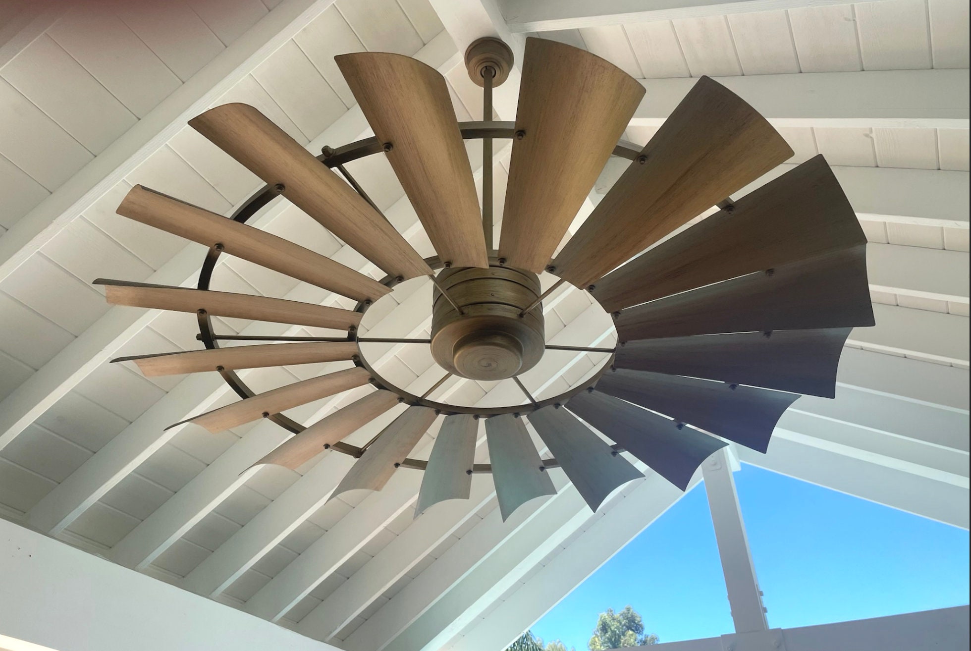 Rustic Brass Windmill Ceiling Fan | the Patriot Fan - Etsy