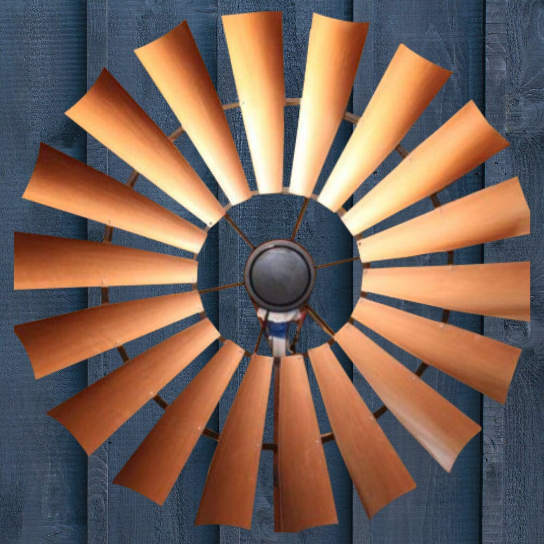 Rustic Copper Windmill Ceiling Fan the American Fan - Etsy