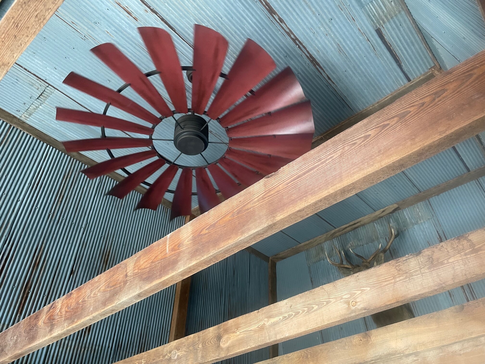 Weathered Barn Red Finish Windmill Ceiling Fan | the American Fan - Etsy