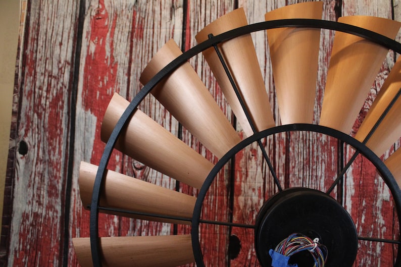 Charred Whiskey Barrel Windmill Ceiling Fan | the Patriot Fan - Etsy