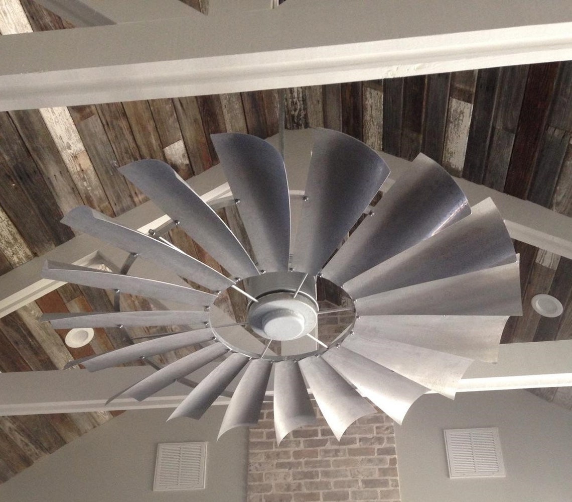 Tarnished Tin Windmill Ceiling Fan the Patriot Fan - Etsy