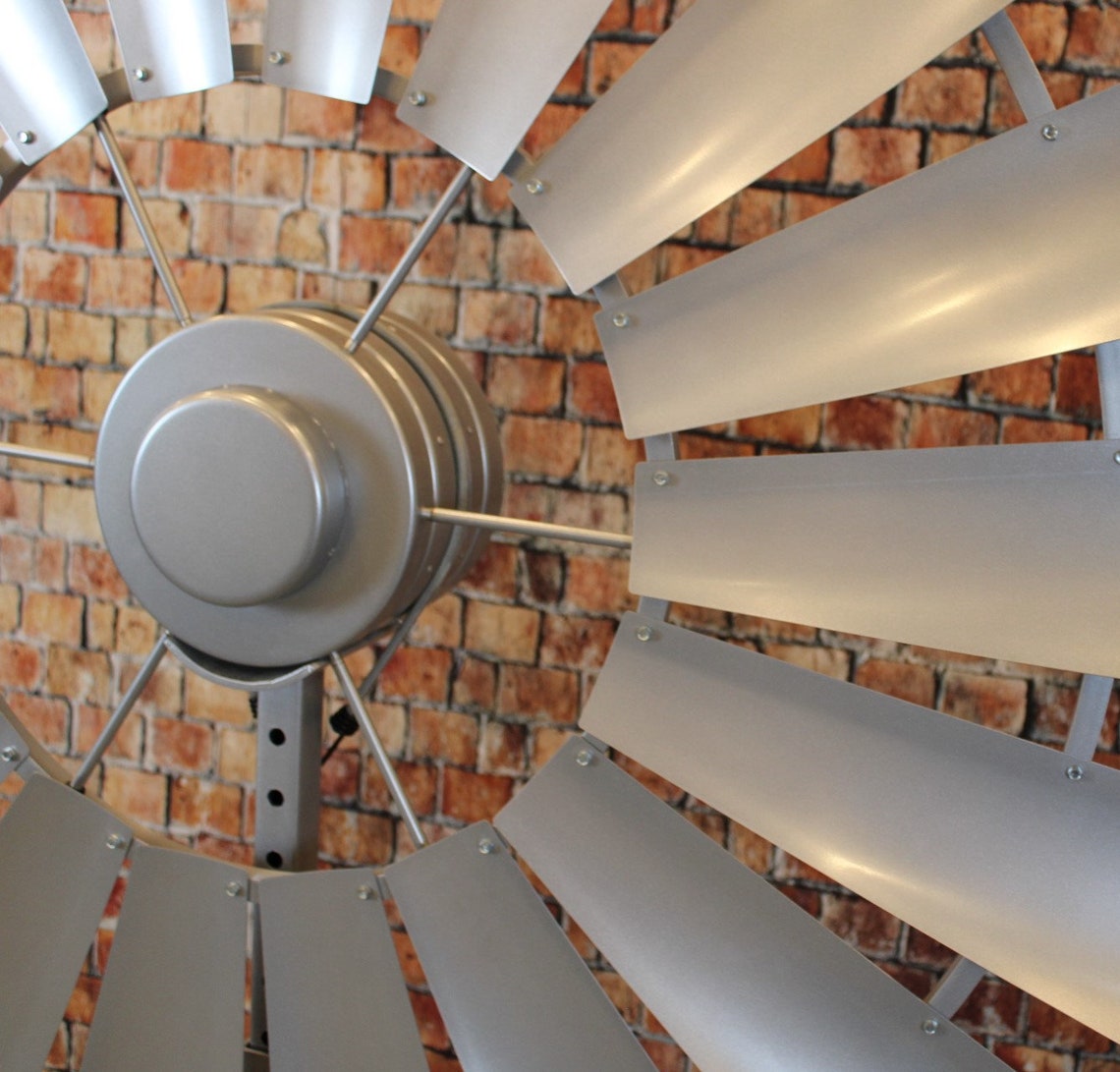 Matte Silver Windmill Ceiling Fan the Patriot Fan - Etsy
