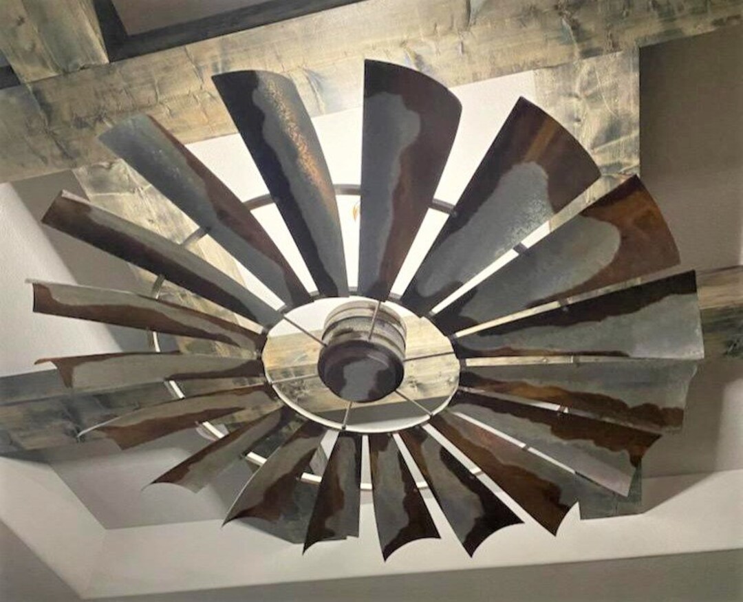 Barn Metal Windmill Ceiling Fan the American Fan - Etsy