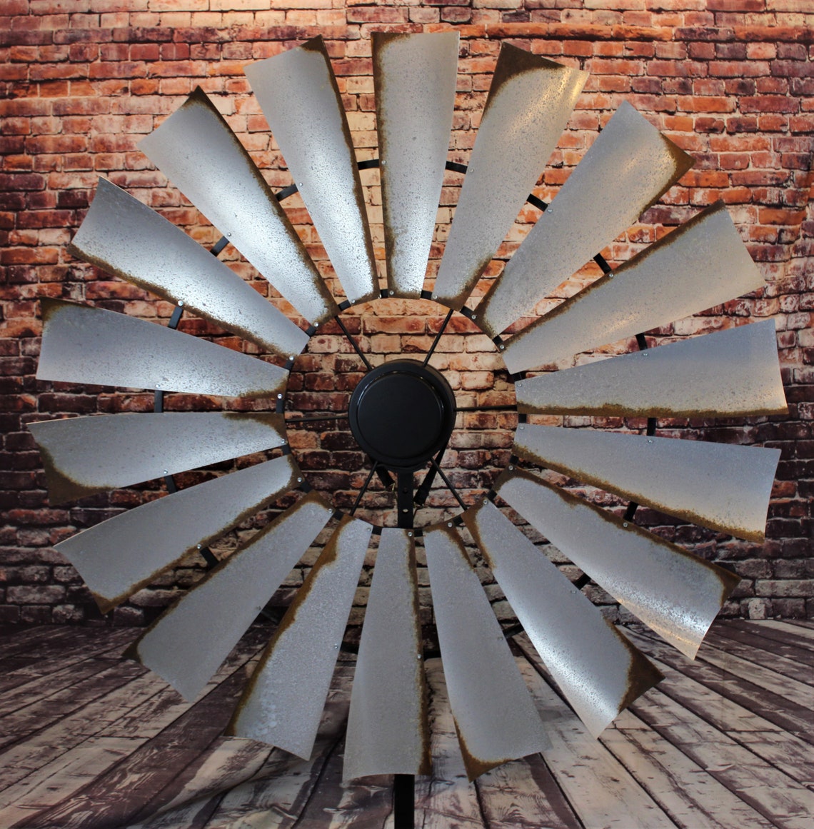 Barn Metal Windmill Ceiling Fan the Patriot Fan - Etsy