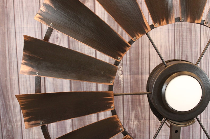 Charred Whiskey Barrel Windmill Ceiling Fan | the Patriot Fan - Etsy