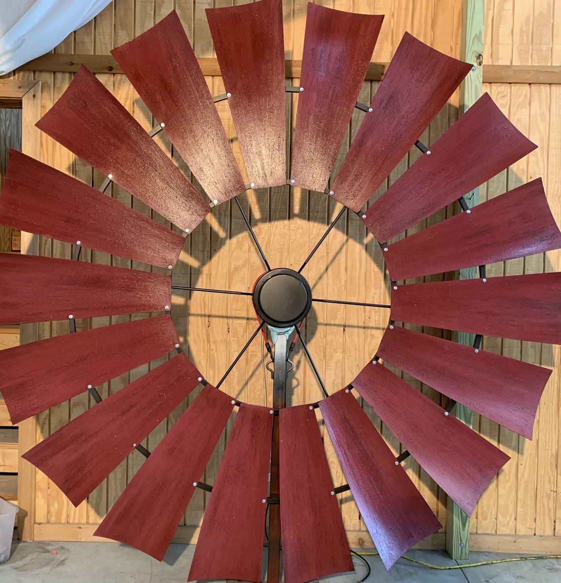 Weathered Barn Red Finish Windmill Ceiling Fan the American - Etsy