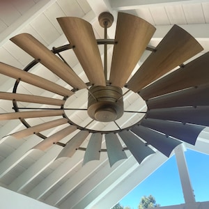 Rustic Brass Windmill Ceiling Fan | the American Fan - Etsy