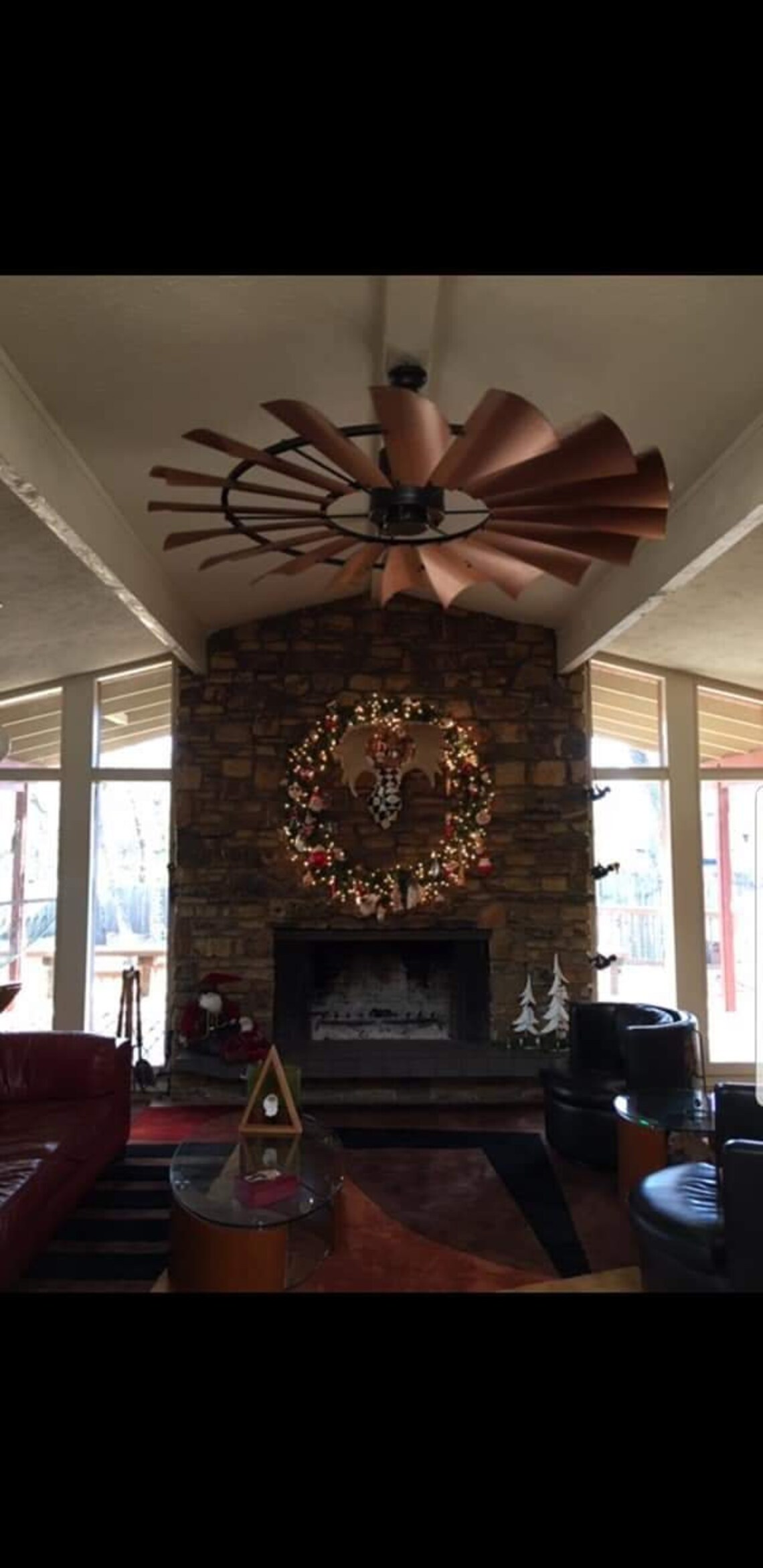 Rustic Copper Windmill Ceiling Fan the Patriot Fan - Etsy