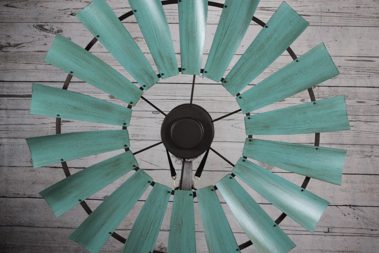 Weathered Texas Turquoise Windmill Ceiling Fan | the American Fan - Etsy