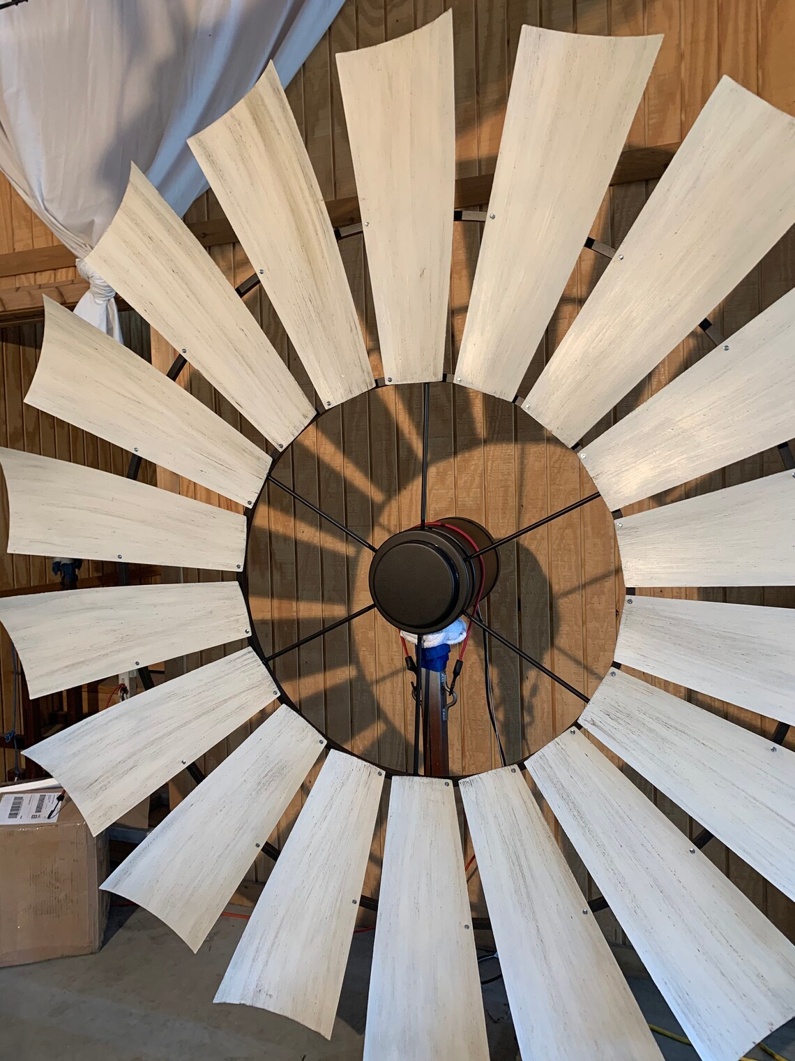 Weathered Antique White Finish Windmill Ceiling Fan the American Fan - Etsy