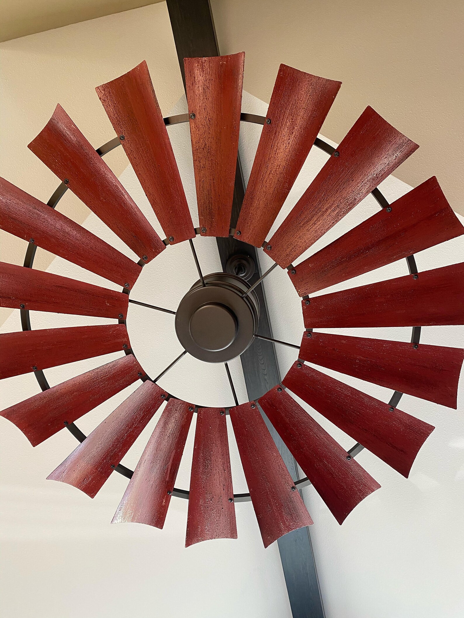Weathered Barn Red Finish Windmill Ceiling Fan | the American Fan - Etsy