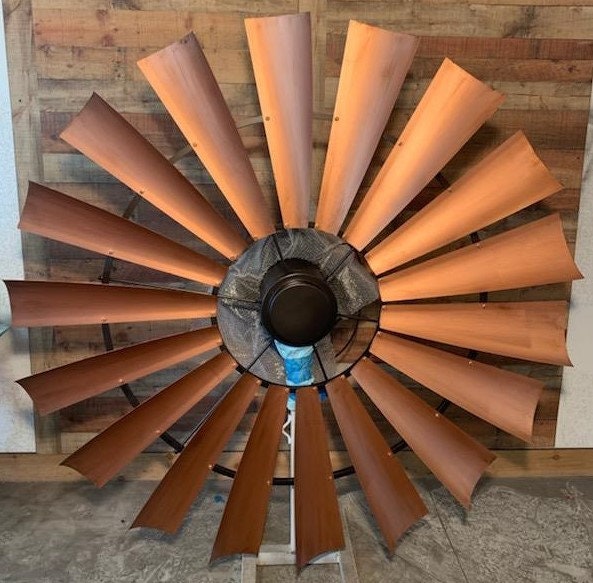 Rustic Copper Windmill Ceiling Fan the Patriot Fan - Etsy
