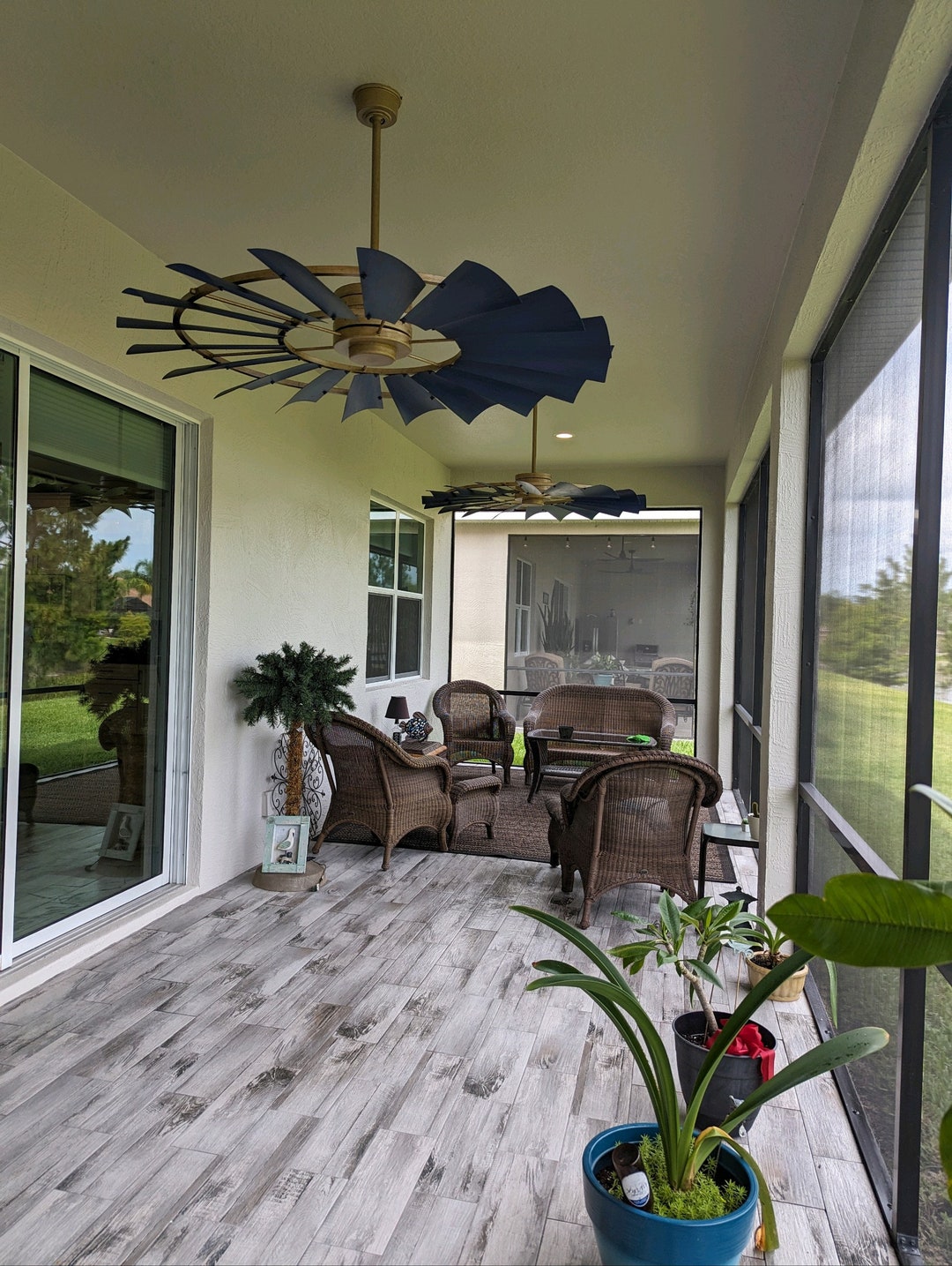 Napoleonic Blue Windmill Ceiling Fan | the Patriot Fan - Etsy