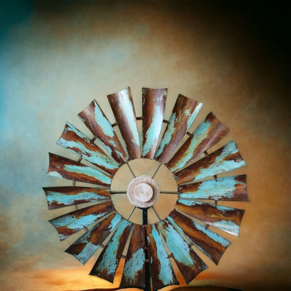 Royston Turquoise Windmill Ceiling Fan the Patriot Fan - Etsy