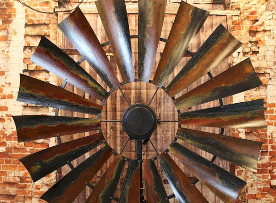 Train Station Windmill Ceiling Fan the Patriot Fan - Etsy