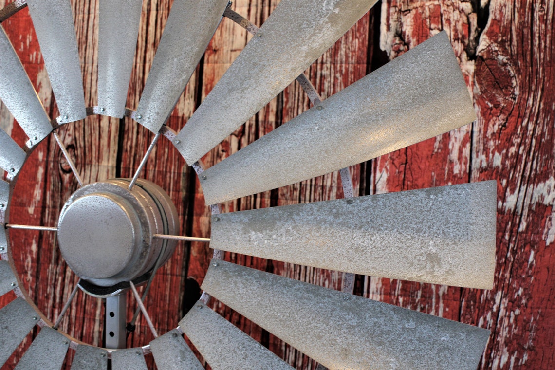 Tarnished Tin Finish Windmill Ceiling Fan the American Fan - Etsy