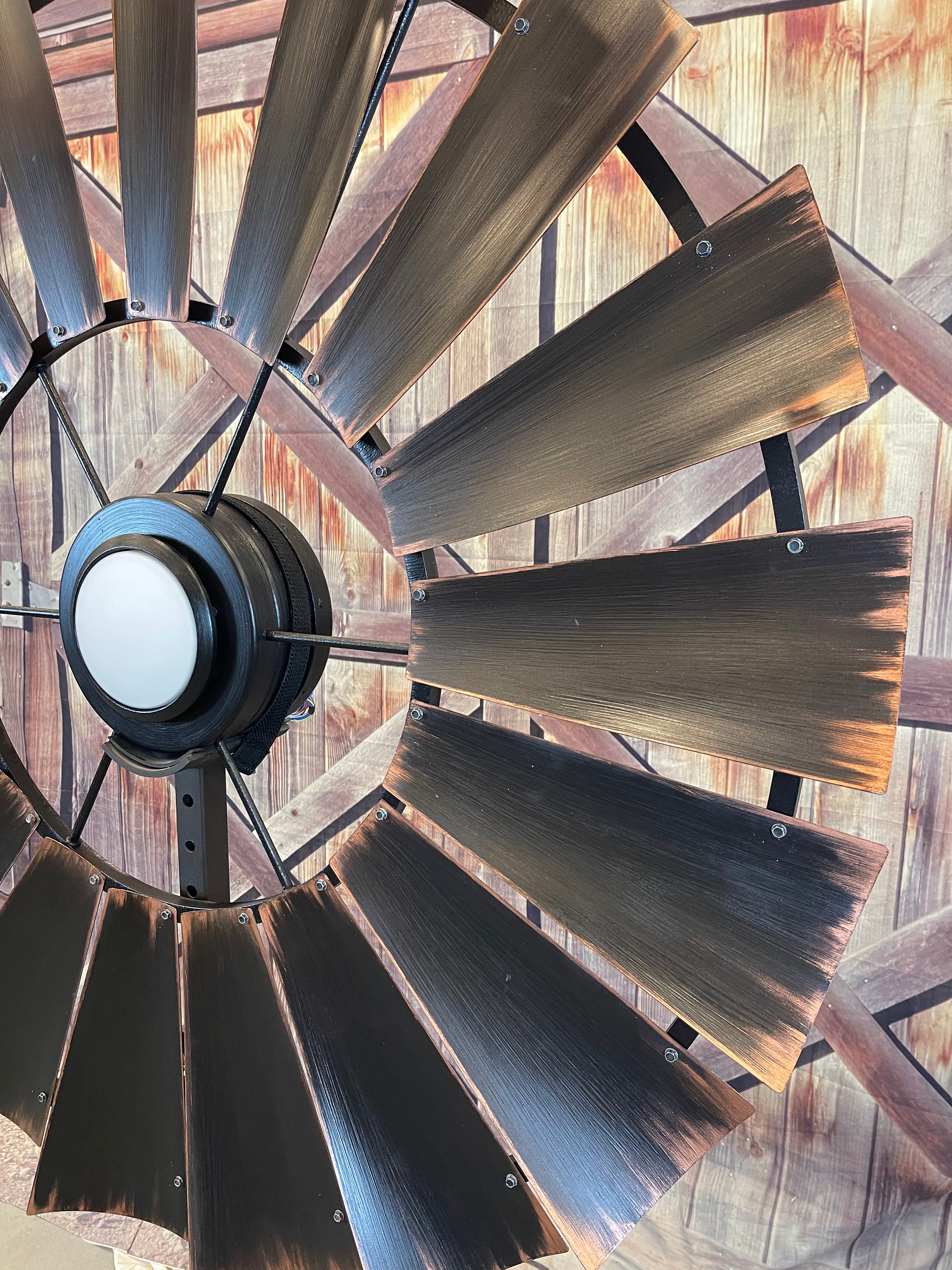 Charred Whiskey Barrel Windmill Ceiling Fan the Patriot Fan - Etsy