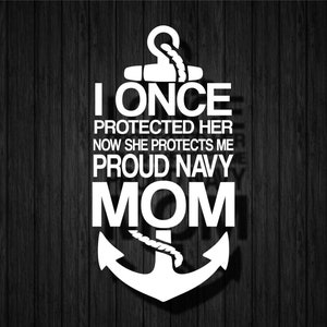 Proud Navy Parent Quote Anchor Vinyl Decal Perfect for Tumbler, Laptop ...