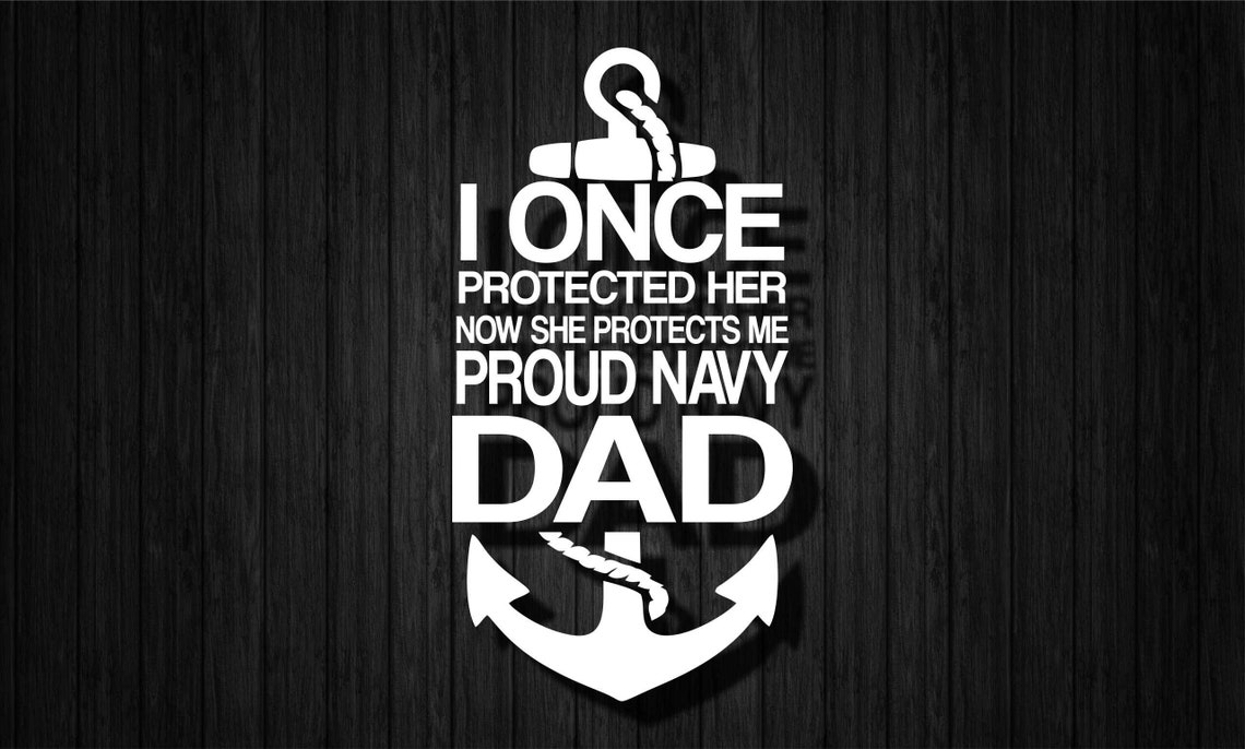 Proud Navy Parent Quote Anchor Vinyl Decal Perfect for - Etsy