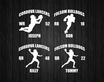 Peace Love Football Vinyl Sticker Car Decal - Etsy