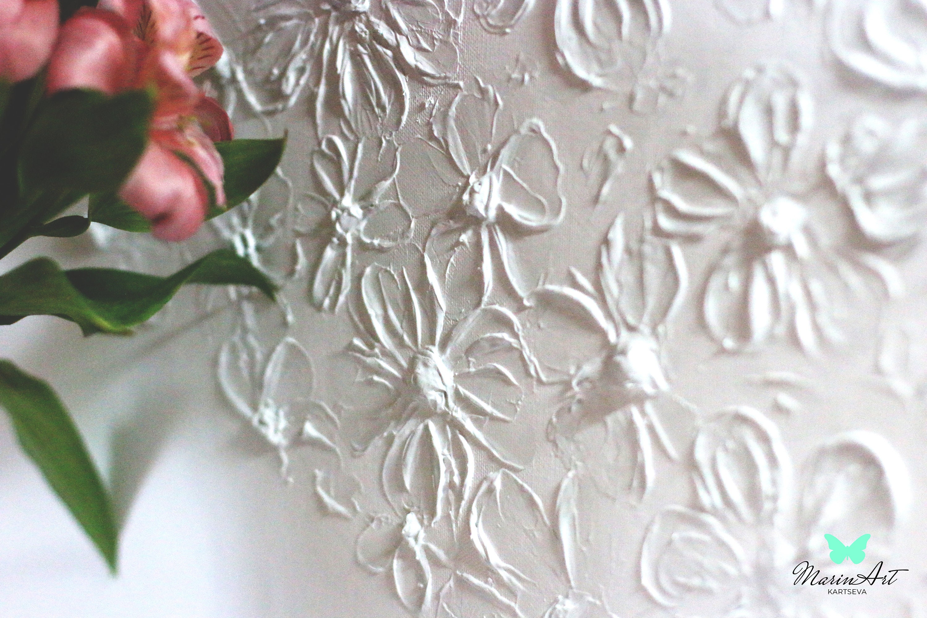 Texture Hear Art texture White Flowers texture Art Light - Etsy