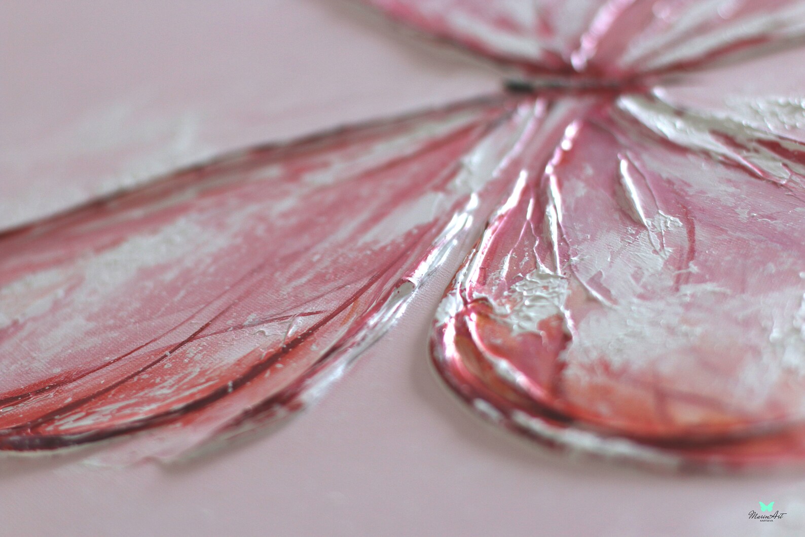 Texture Pink Butterfly Painting Custom Butterfly Art - Etsy