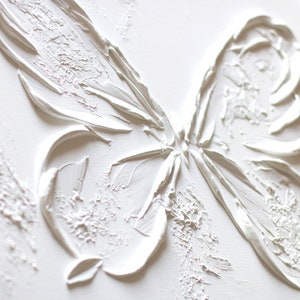 Set of 2 Wall Art Textured Butterfly Textured Painting, Textured ...