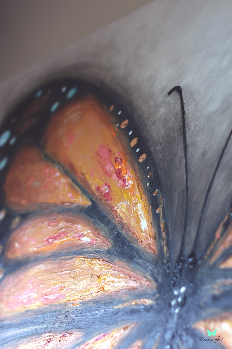 Original Butterfly Artwork, Butterfly Painting, Texture Acrylic Art ...