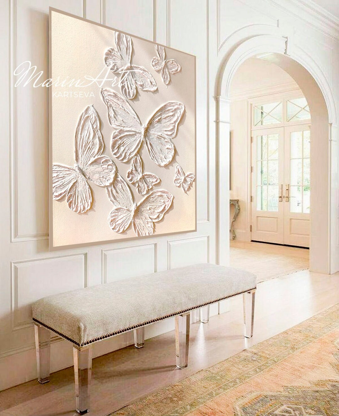 Textured Butterfly Art, Original Painting on Canvas, Painting for ...