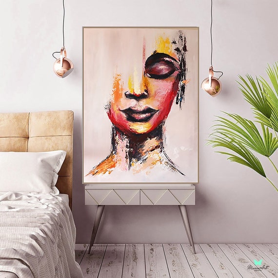 Abstract Face Art Human Face Artwork Colorful Portret - Etsy