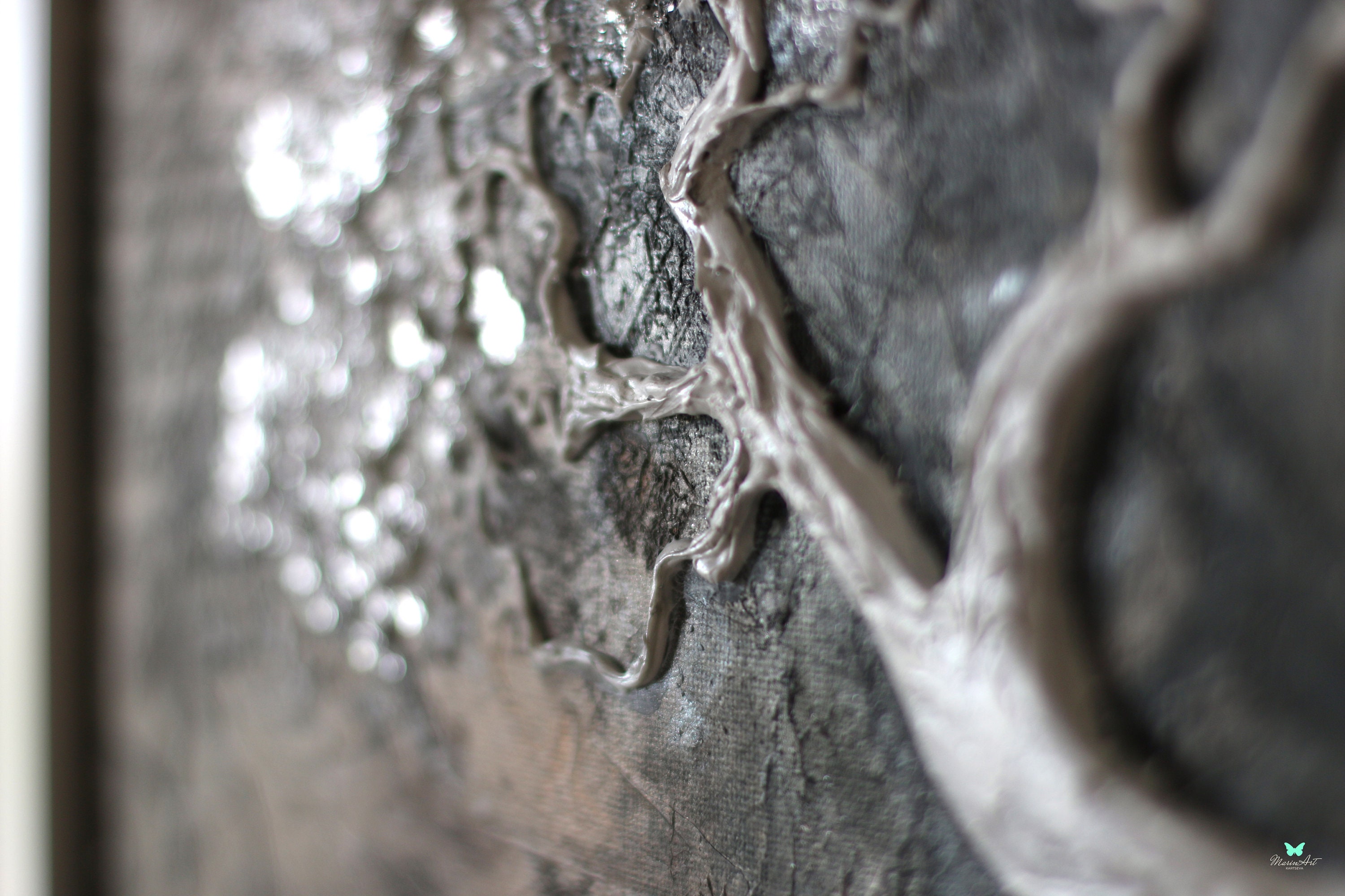 Texture Tree Art, Bonsai Tree Painting, Interior Artwork With Texture ...