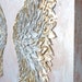 Texture Gold Leaves Wings Artwork , Wings Painting for Interior ...