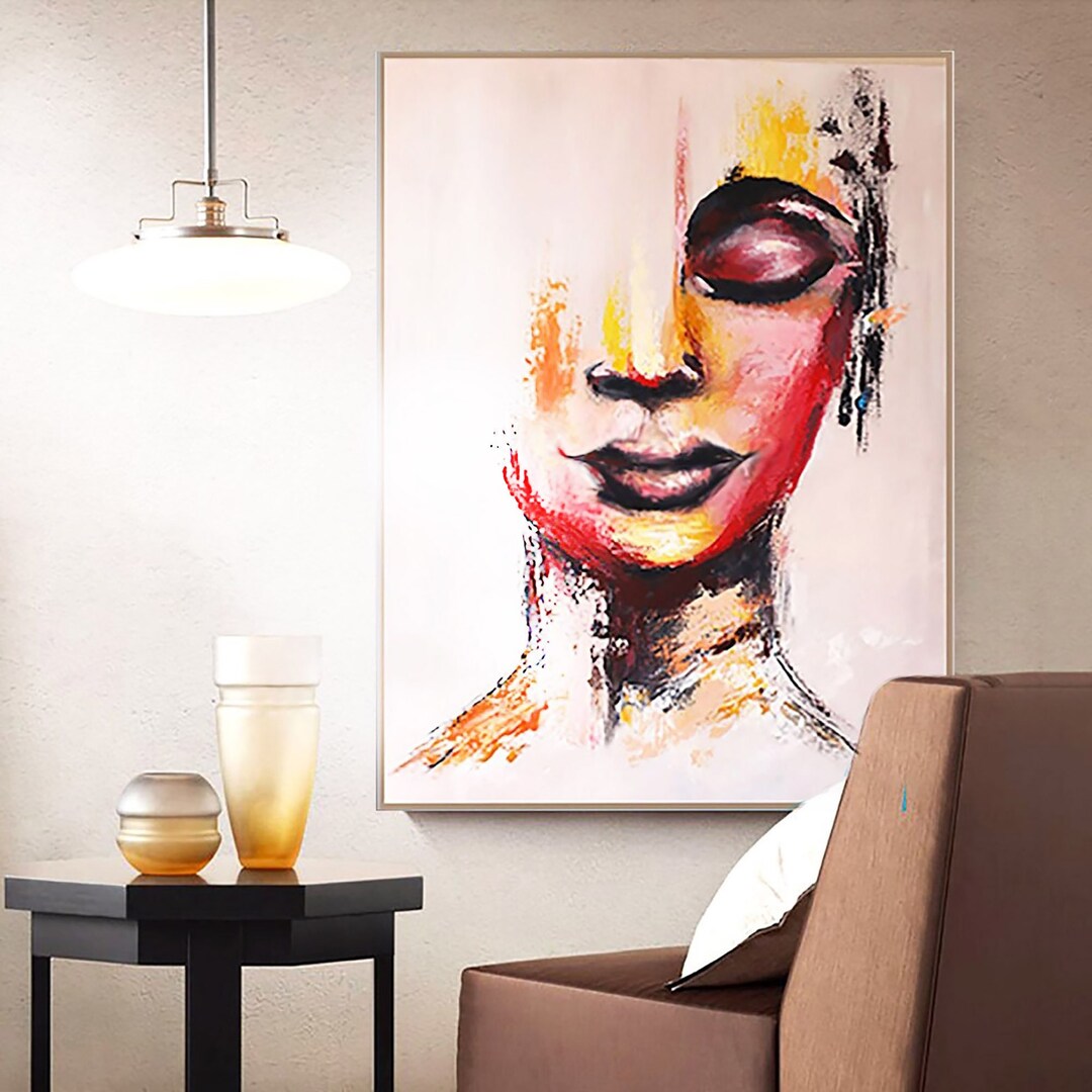 Abstract Face Art Human Face Artwork Colorful Portret - Etsy