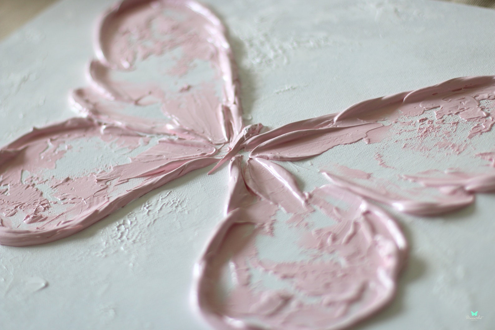 Texture Pink Butterfly Painting Pink Butterfly Art Original - Etsy