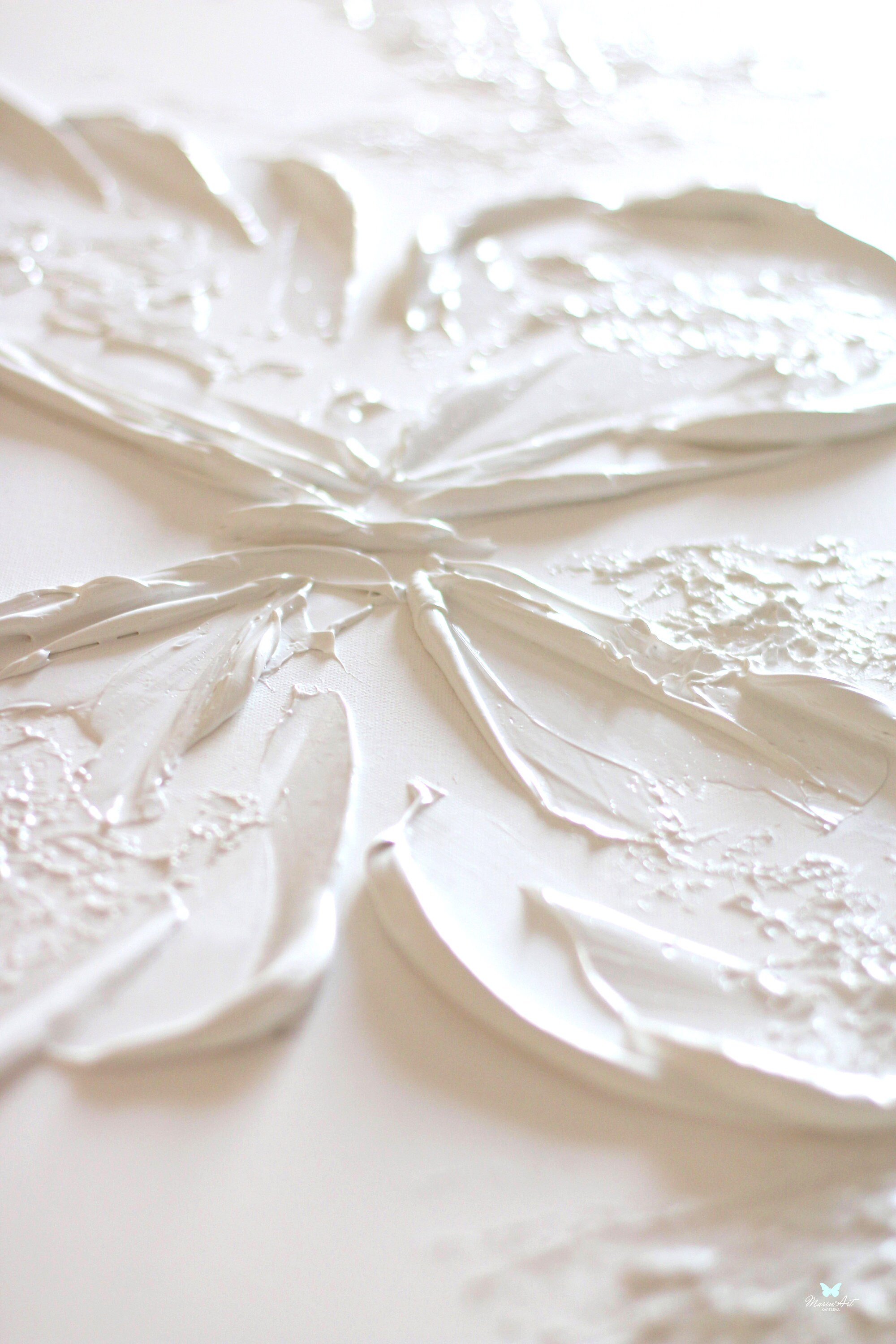 Set of 2 Wall Art Textured Butterfly Textured Painting, Textured ...