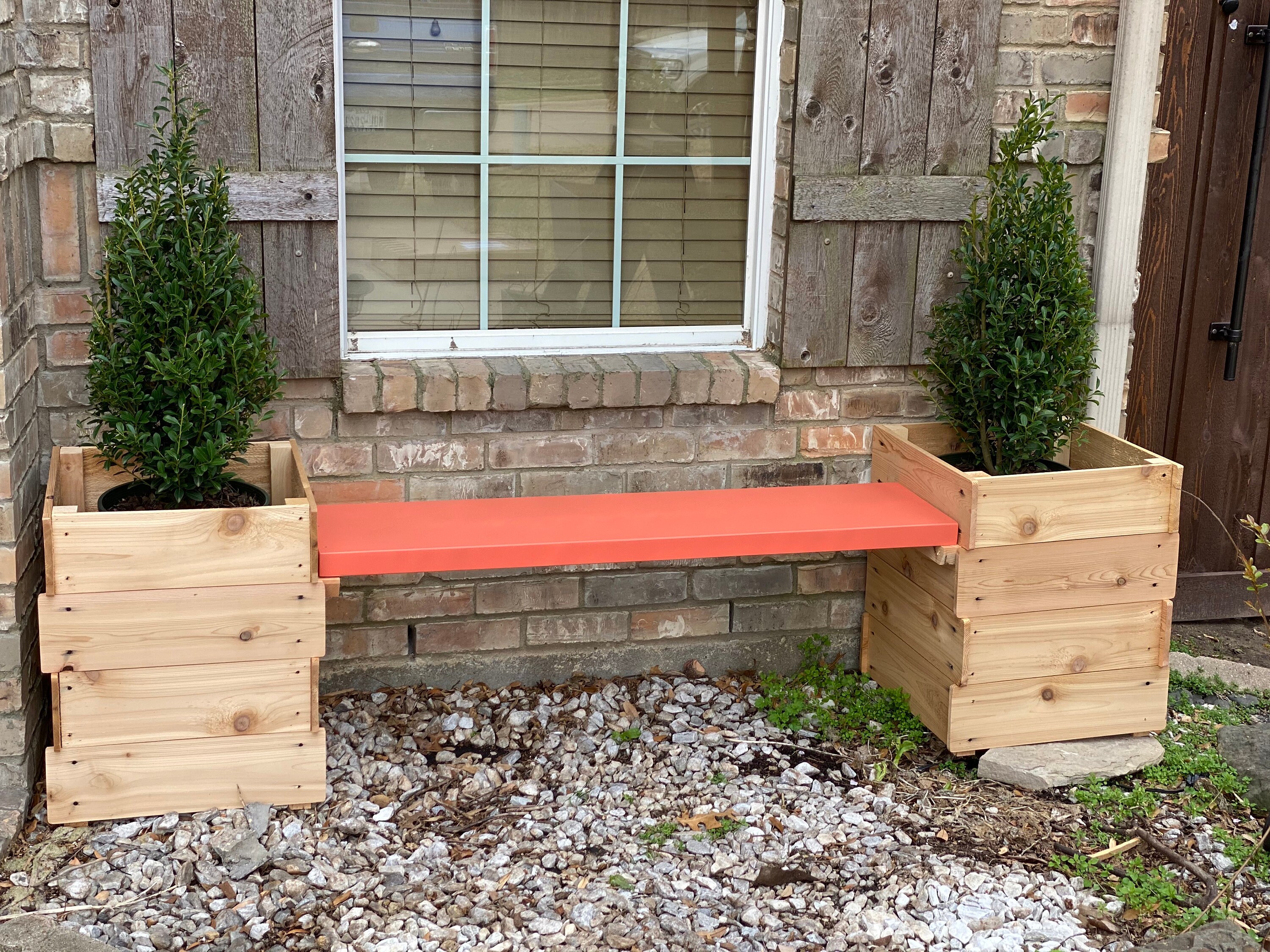 Easyb Outdoor Bench With Planter Boxes