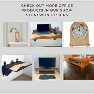 Wood Computer Monitor Riser With Shelf: Desk Organizer - Etsy