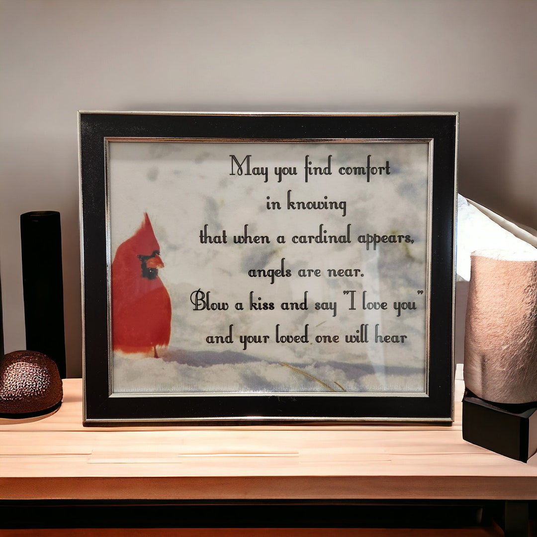 Cardinal Print 8 X 10, Mourning Cardinal Print, Bereavement Print ...