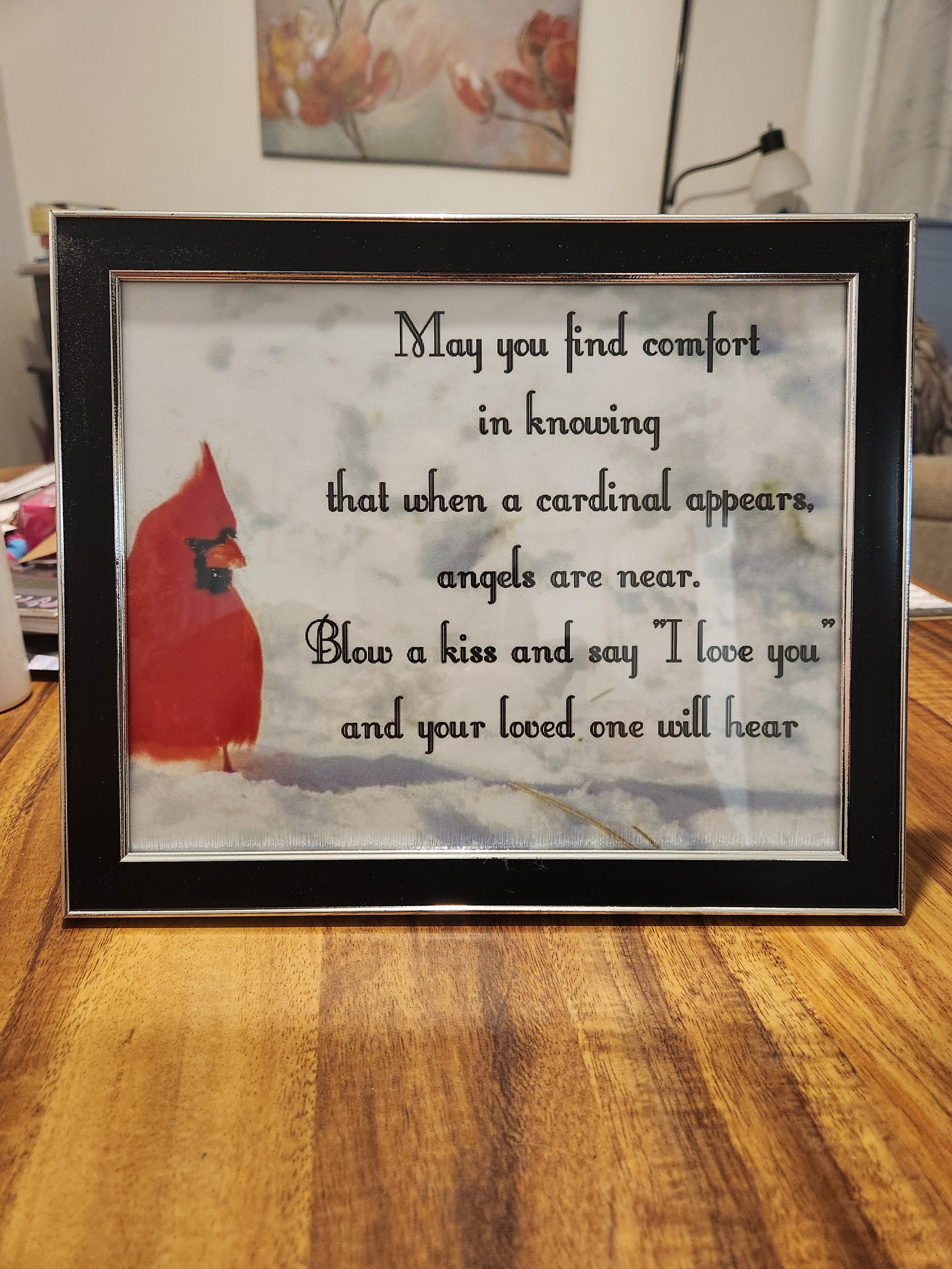 Cardinal Print 8 X 10, Mourning Cardinal Print, Bereavement Print ...