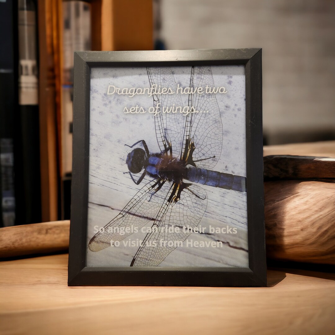 Dragonfly Bereavement Poem Framed Print - Etsy