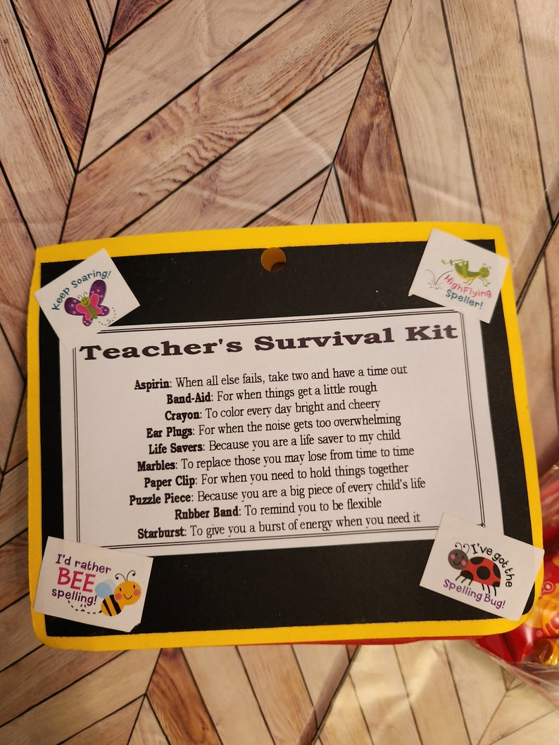 Teacher Survival Kit Gift Set Teacher Gift Teacher Fun Gift - Etsy