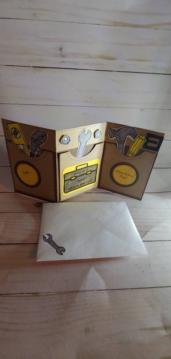 Fathers day tool belt card - Etsy.de