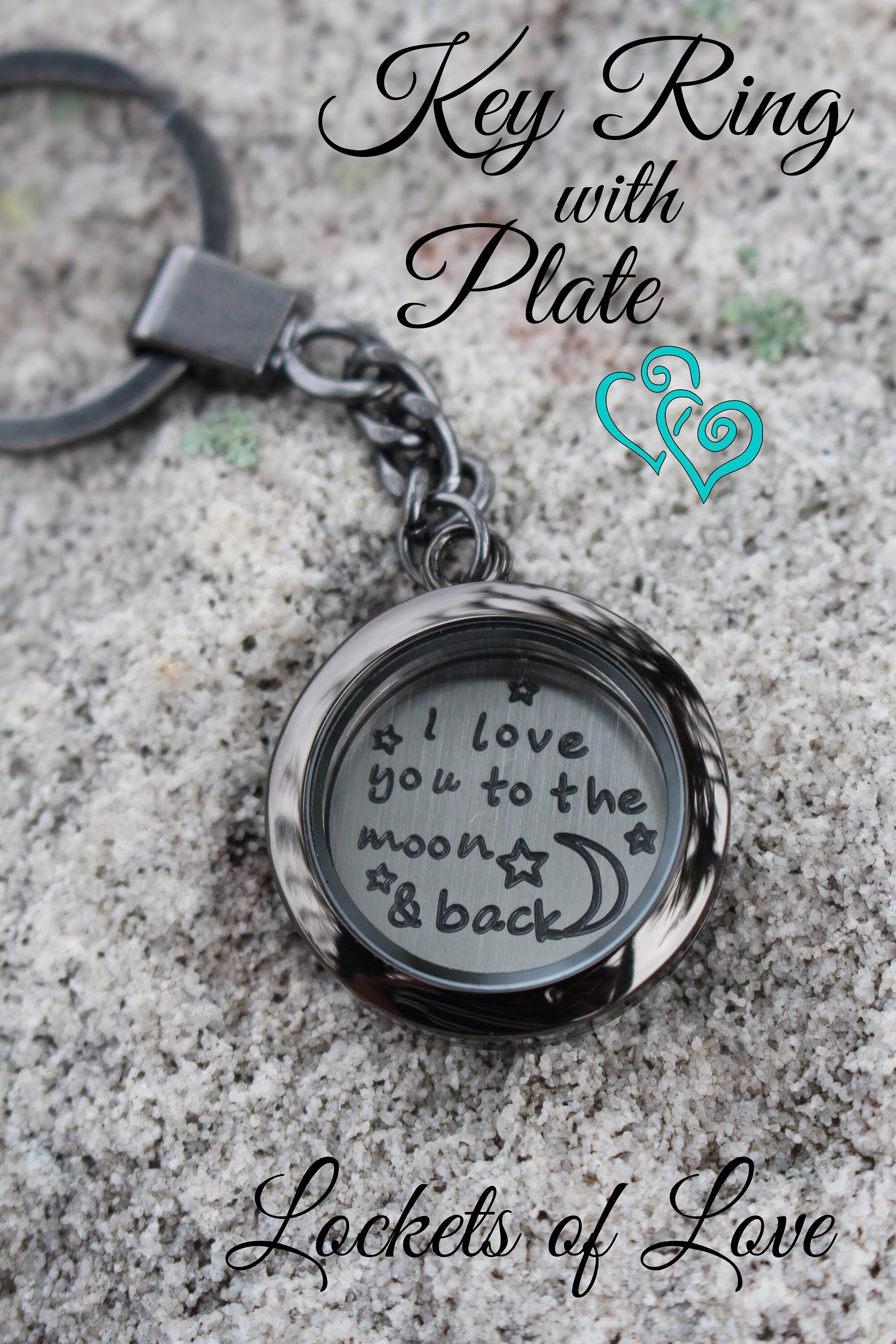 ROUND Zinc Alloy Floating Locket Key Ring - Etsy Australia