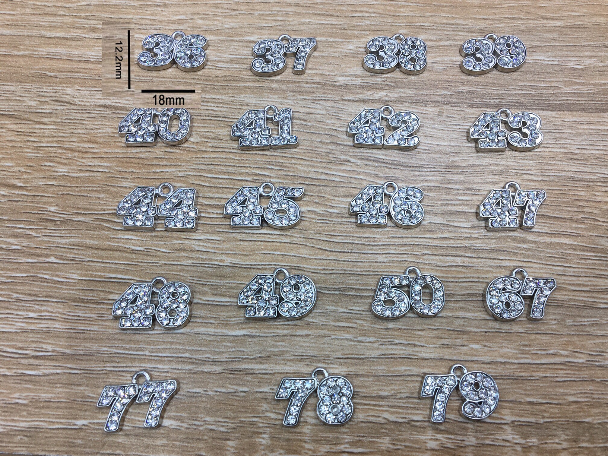 2 Digit Rhinestone Numbers 1 99 - Etsy