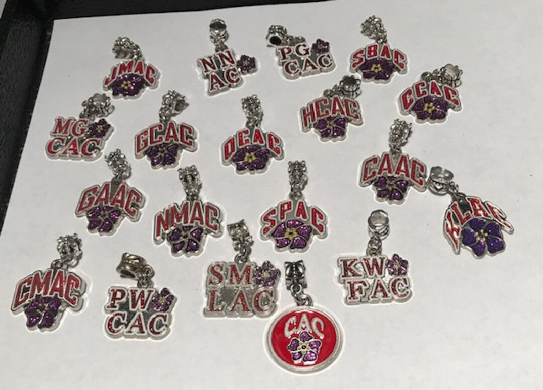 3 Letter Violet Alumnae Chapter Charms - Etsy