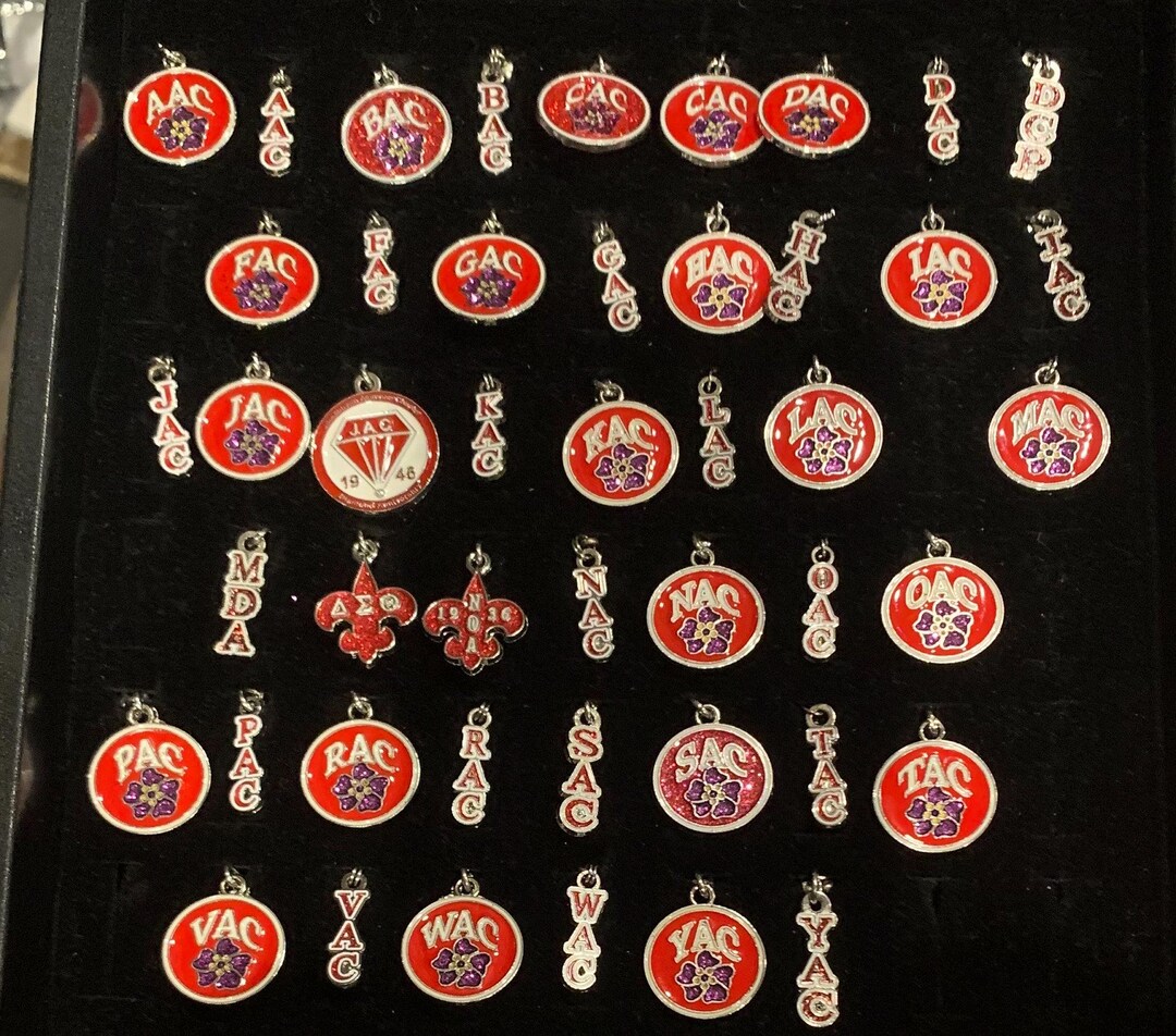 3 Letter Violet Alumnae Chapter Charms - Etsy
