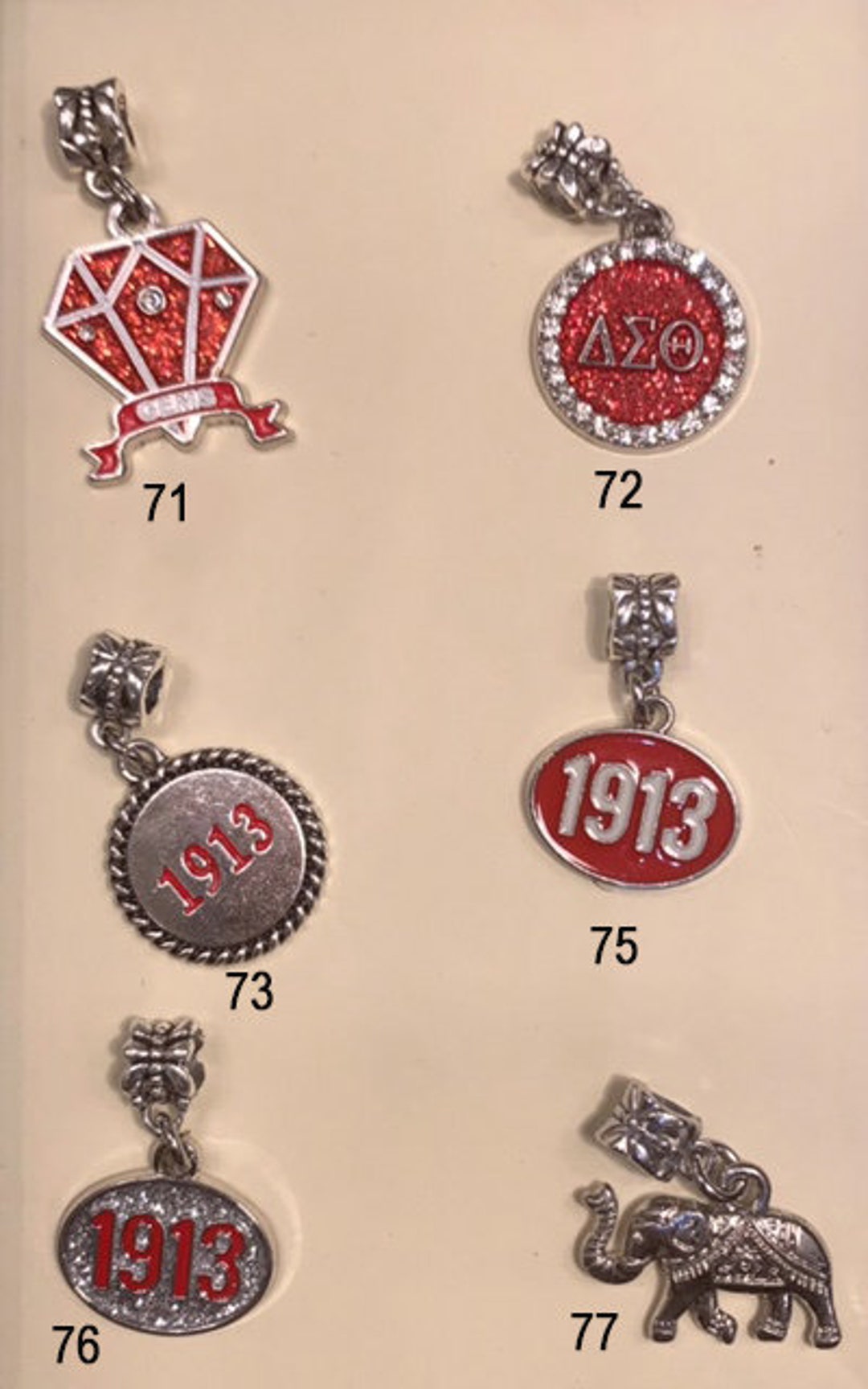 Delta Sigma Theta Charms - 2 - Etsy